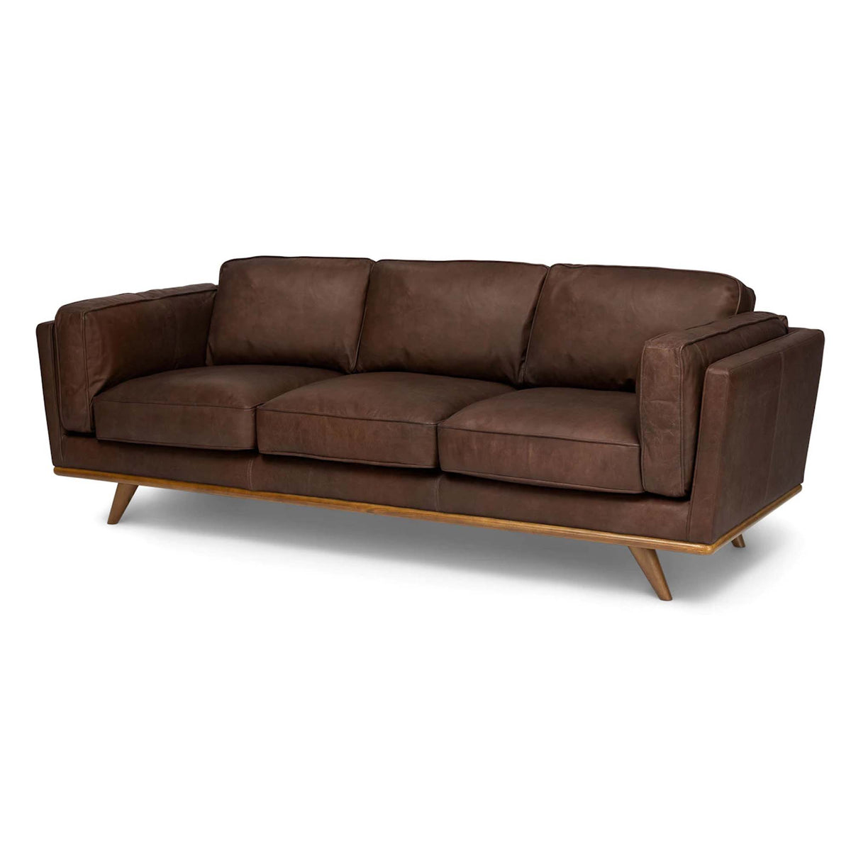 Macadamia Leather Sofa in Bark – Primitive Collections