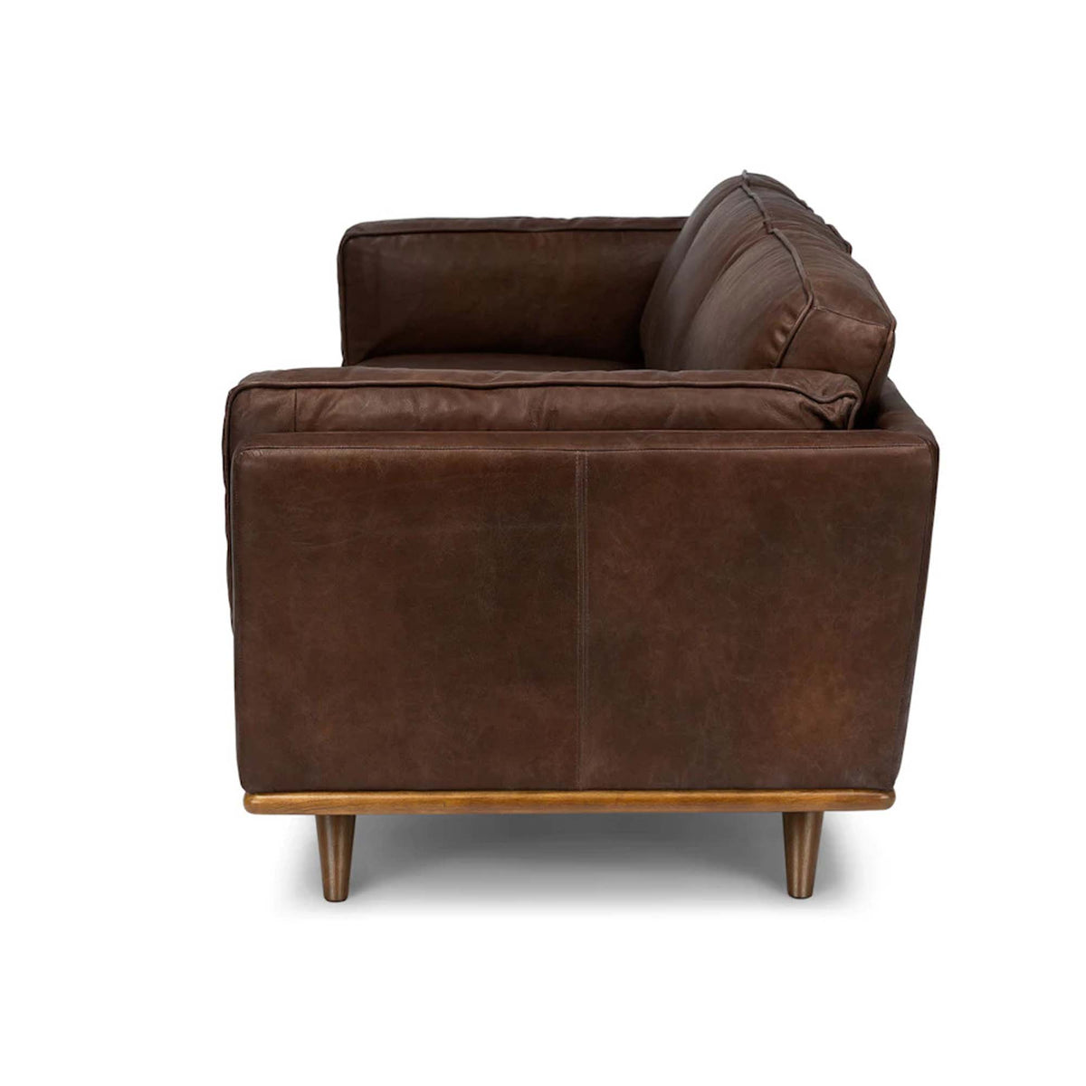 Macadamia Leather Sofa in Bark – Primitive Collections