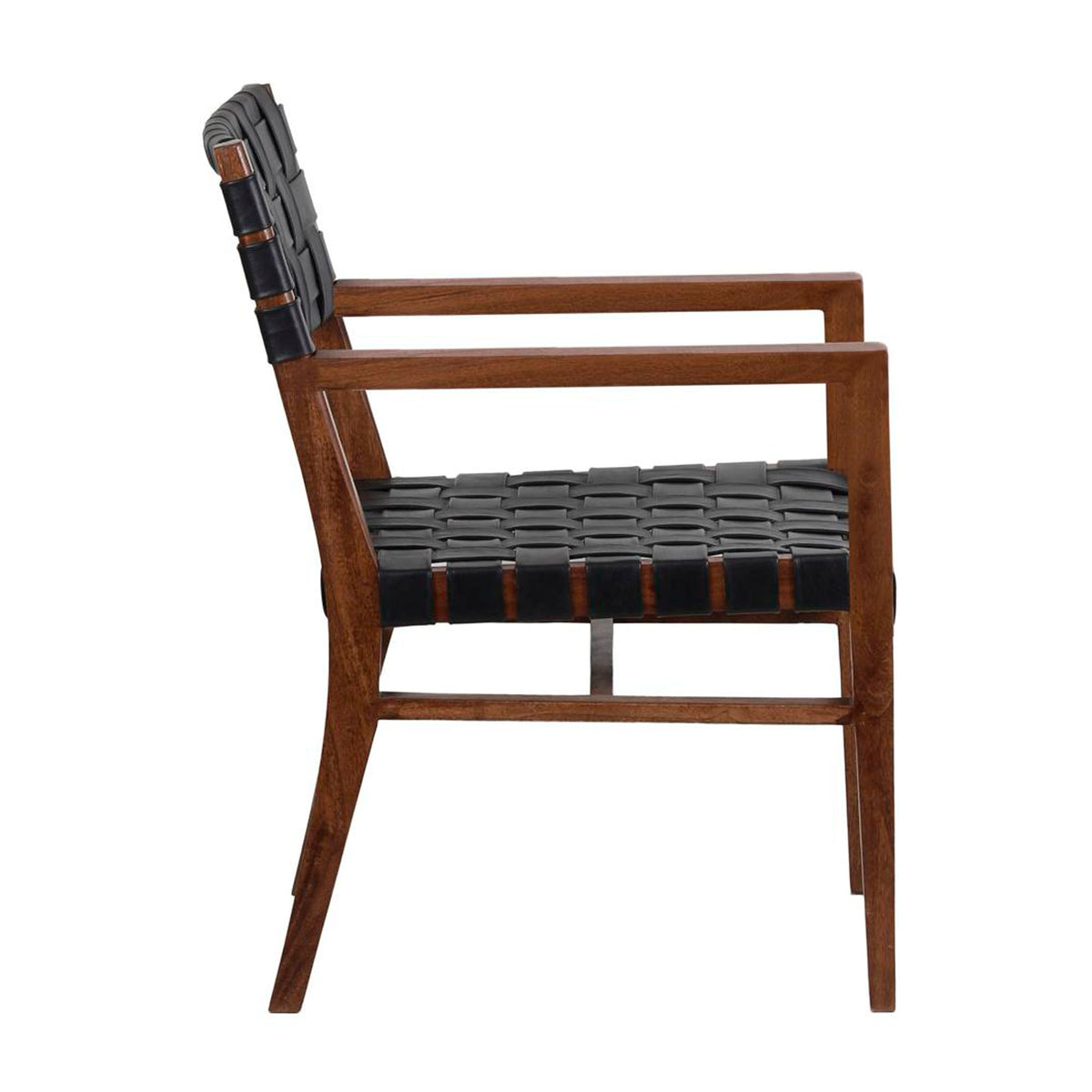 ST. AUGUSTINE LEATHER DINING CHAIR WITH ARMS – Primitive Collections